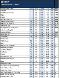 Jackson-Sutter Creek Shuttle 6 - Amador Transit